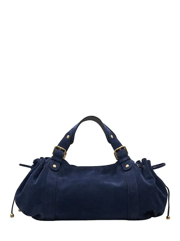 Gerard Darel 24h Suede Duffel Bag - Ink