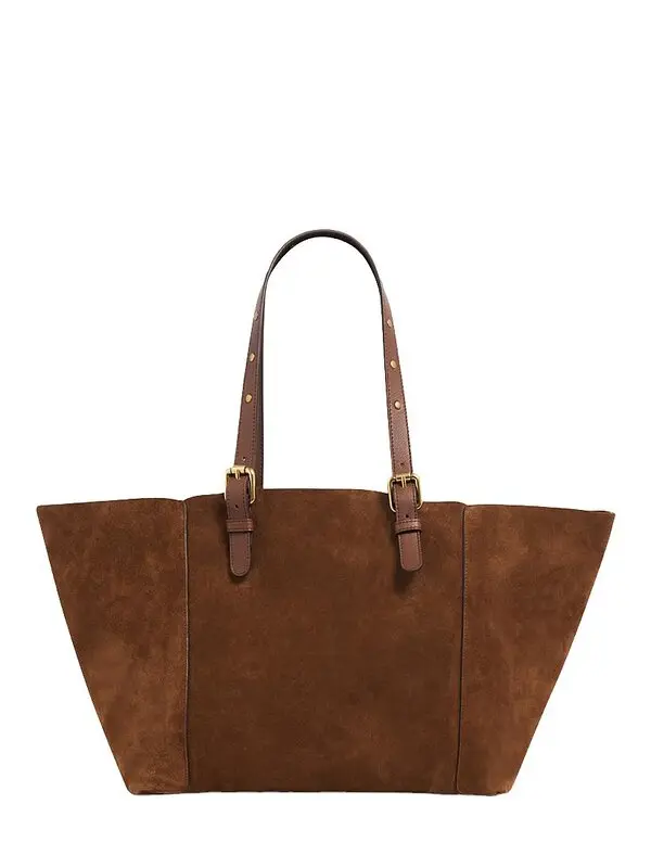 Gerard Darel Simple Suede Tote Bag - Camel