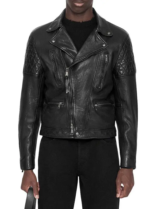 ALLSAINTS Reed Leather Biker Jacket - Black