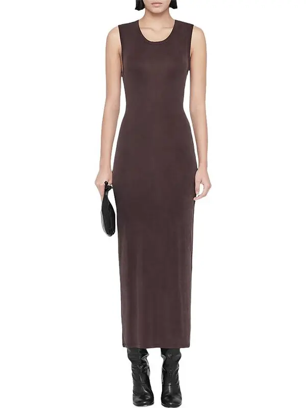 ALLSAINTS Ilia Slim Fit Midi Dress - Oxblood Red