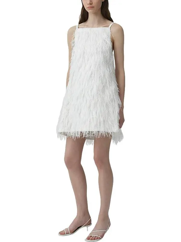 Simkhai Kalla Fringe Jacquard Mini Dress - Ivory