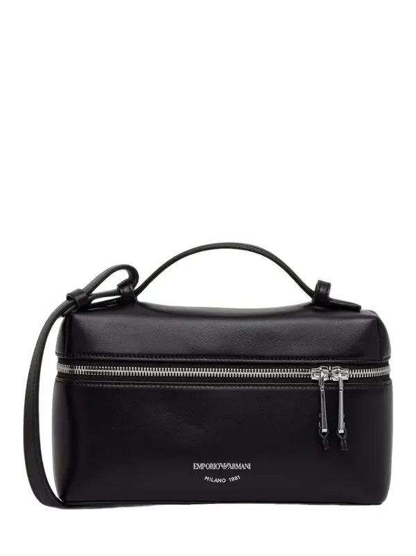 Emporio Armani Leather Vanity Case - Black
