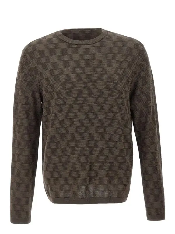 Emporio Armani Wool Crewneck Sweater - Brown