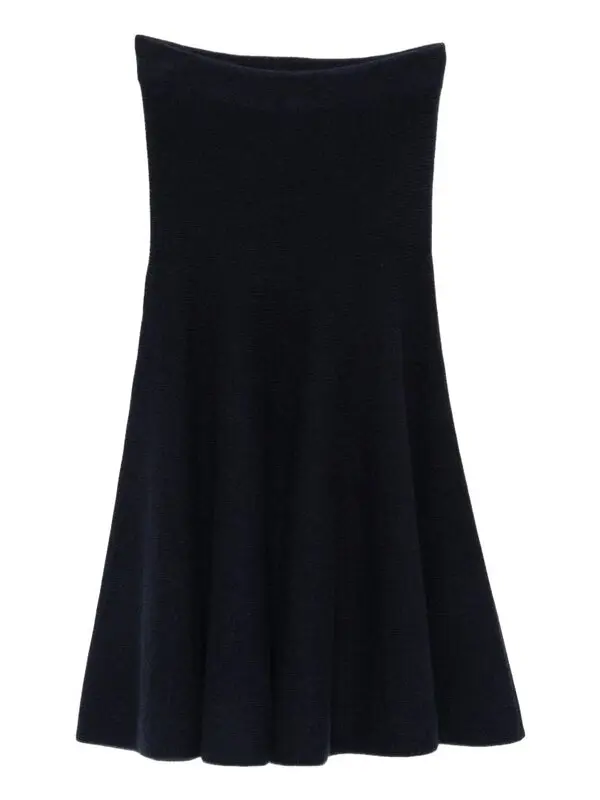 Alaïa Cashmere Midi Skirt - Blue