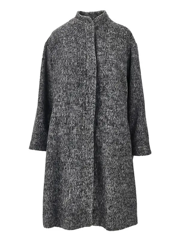 Emporio Armani Wool Blend Coat - Grey