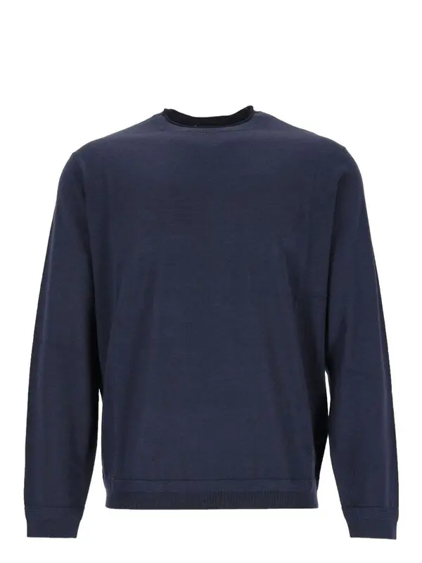 Emporio Armani Wool Crewneck Sweater - Blue