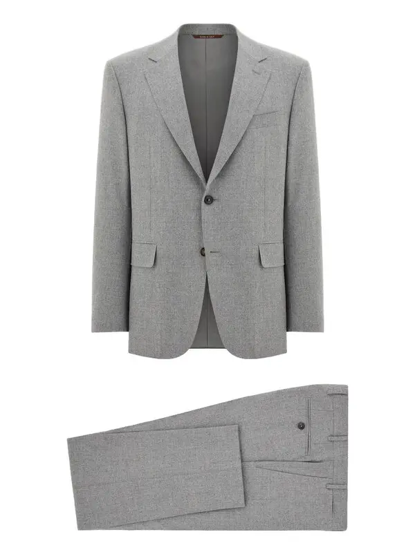 Canali Light Gray Cashmere Regular-fit Travel Suit - Grey