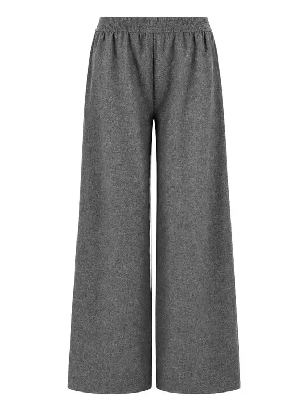Fabiana Filippi Pantalone Ampio In Lana - Grey