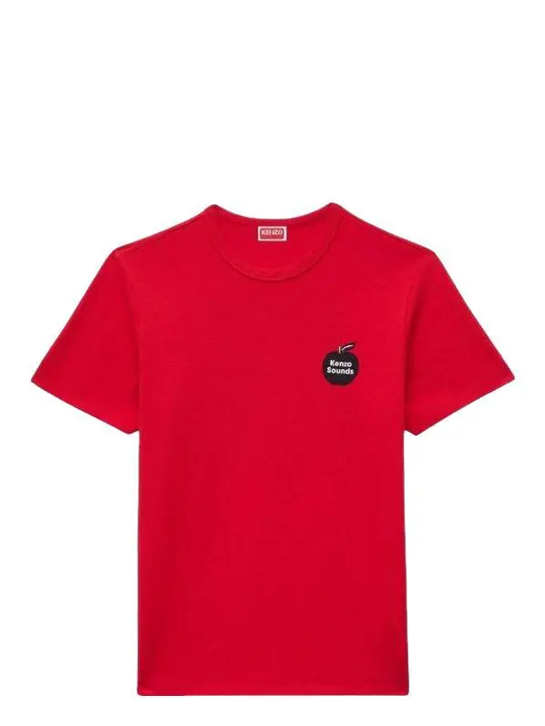 Kenzo Sounds' Slim T-shirt In Cotton - Cherry