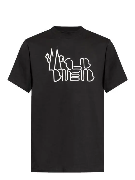 Moncler Curved Logo T-shirt - Black