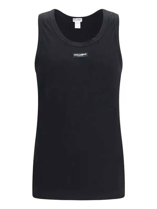 Dolce & Gabbana Marcello Stretch-cotton Tank Top - Black