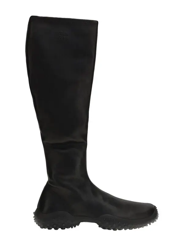Miu Miu Stretch Nappa Tall Boots - Black