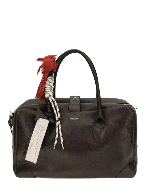 GOLDEN GOOSE Vita Medium Leather Travel Bag - Brown