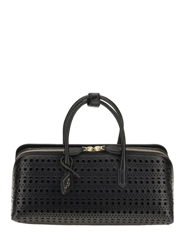 Alaïa Small Delta Nabuk Handbag - Black