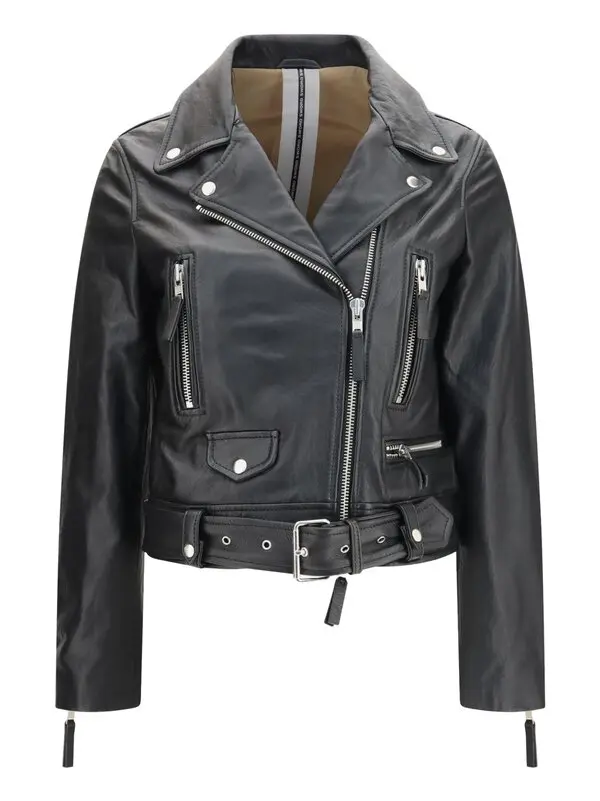 SWORD 6644 Leather Jacket - Black