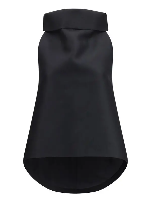 Balenciaga High Neck Top - Black