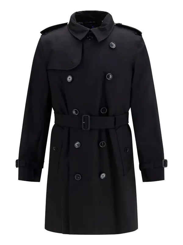 Burberry Trench Coat With Removable Padding - Black