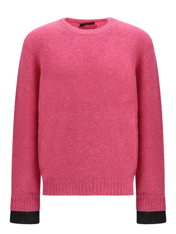 Prada Shetland Wool Crewneck Sweater - Pink