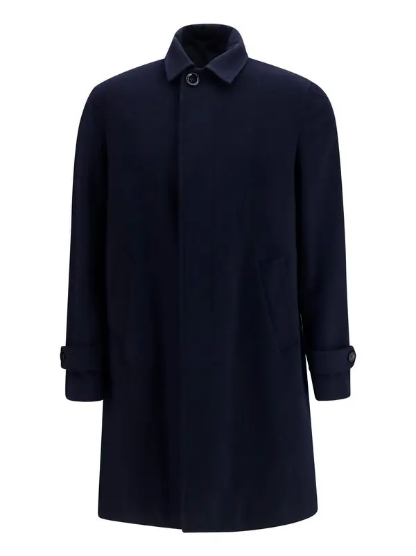LARDINI Single Breasted Coat - Blue