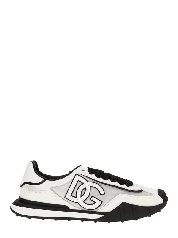 Dolce & Gabbana Dg Logo Leather Sneakers - White