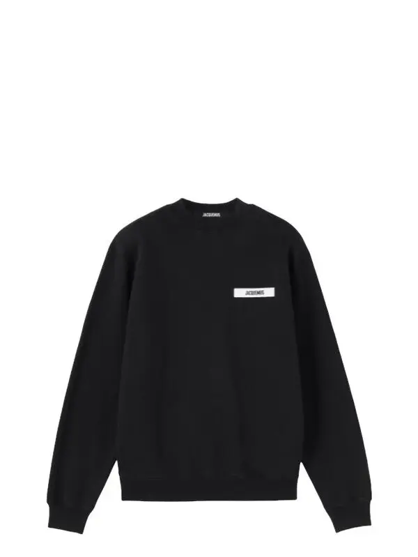 Jacquemus Crew Neck Long-sleeved Sweatshirt - Black