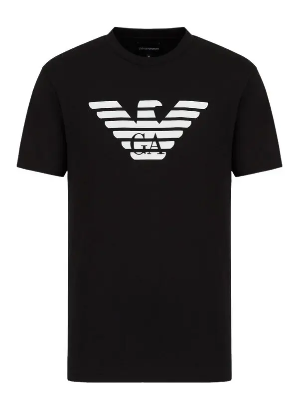 Emporio Armani Crewneck Short-sleeved T-shirt - Black