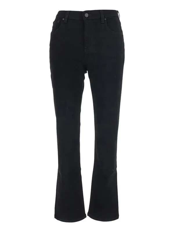 Ag Mary Flared-leg Logo Patch Denim Jeans For - Black