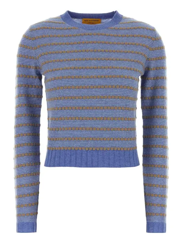 Guest In Residence Embroidered Cashmere Pebble Sweater - Printed