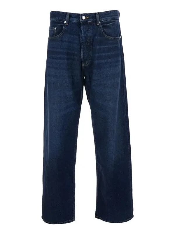 ICON DENIM LOS ANGELES Will 5-pocket Loose-fit Jeans With Logo Patch - Blu