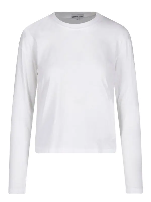 JAMES PERSE Long Sleeve Cotton T-shirt - White