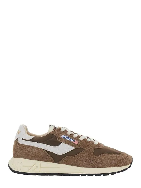 AUTRY Reelwind Suede Low-top Sneaker With Logo Patch On Tongue - Brown