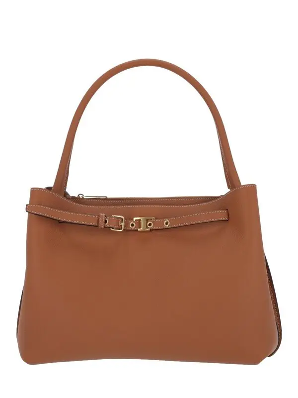TOD'S Inspired Calf Leather Crossbody Bag For - Brown