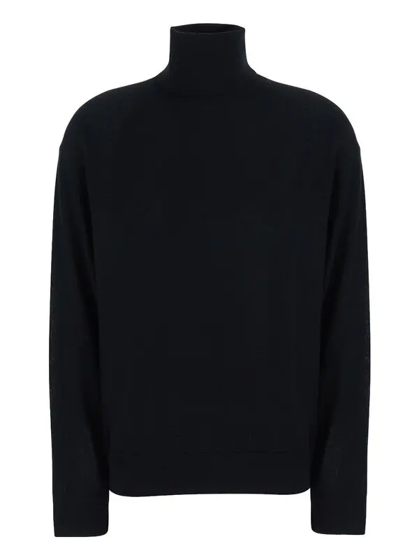 SEMICOUTURE Freda Virgin Wool V-neck Sweater For - Black