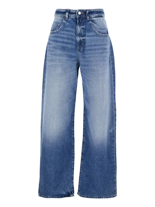 ICON DENIM LOS ANGELES Five-pocket Straight-leg Jeans With Logo Back Patch - Blu