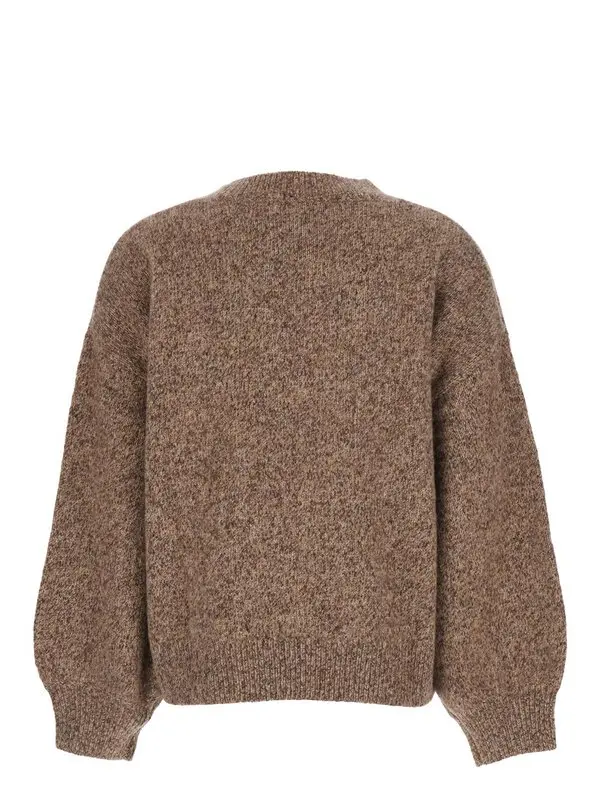 Soft Goat Soft Marled Relaxed Fit Cashmere Crewneck Sweater - Brown