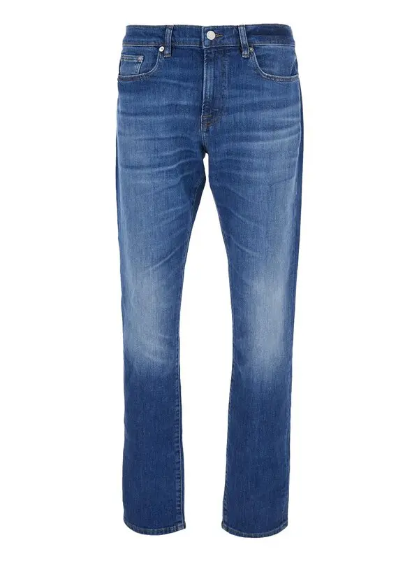 FRAME Slim-fit Denim Jeans With Belt Loops - Blu