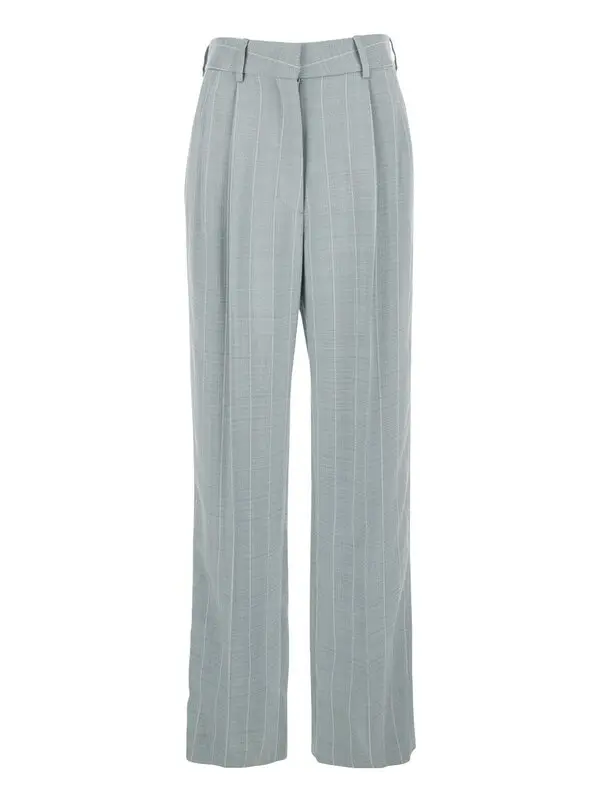 BLAZÉ MILANO Viscose Striped Motif Trousers For - Grey