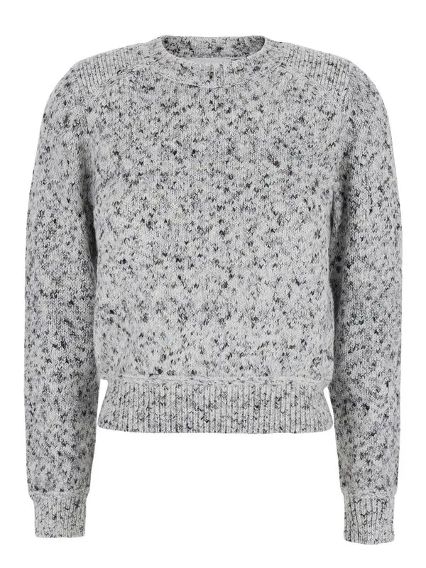 Isabel Marant Étoile V-neck Long Sleeve Tech Fabric Top For - Grey