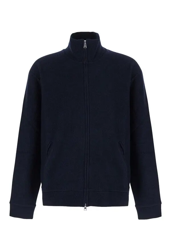 NN.07 Wool High-neck Sweater With Long Sleeves - Blu