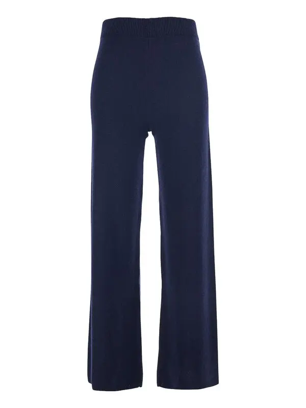 TWINSET Wool-viscose Cashmere Blend Trousers - Blu