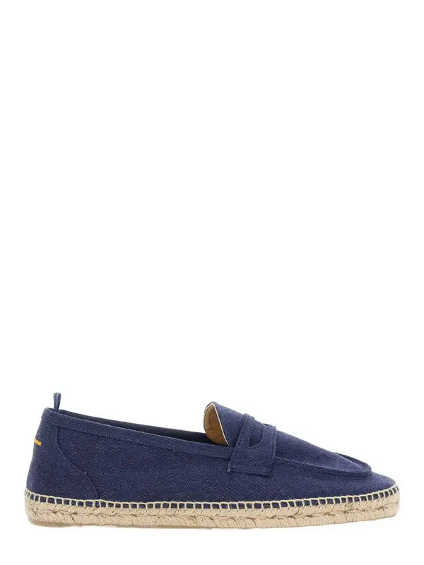 CastaÑer Suede Slip-on Espadrilles With Diamond-cut Mask - Blu