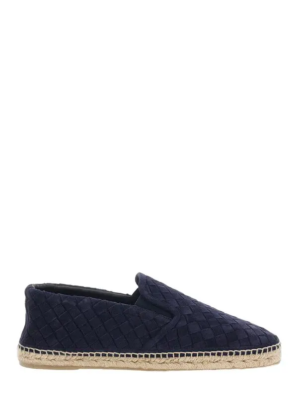 CastaÑer Java Suede Espadrilles With Back Pull-tab And Contrast Stitching For - Blu