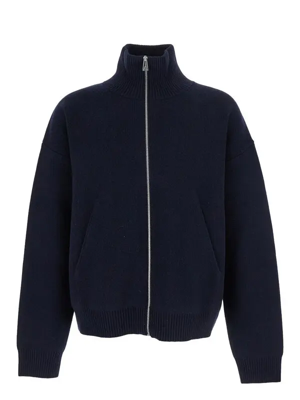 Axel Arigato Core Zip-up Jersey Sweater - Blu
