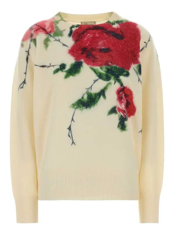 Blumarine Roses Printed Sweater - Multi