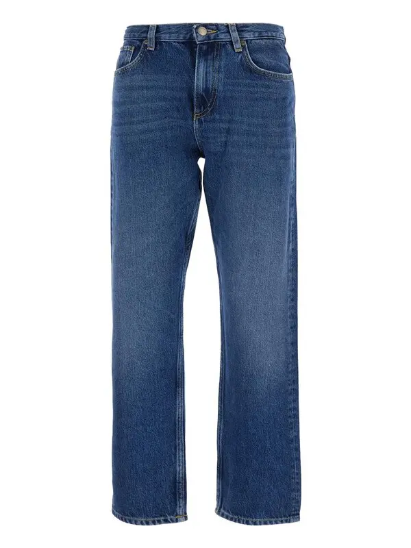 ROY ROGER'S Tilda Old Glory Regular-fit Lyocell Cotton Jeans With Logo Patch - Blu
