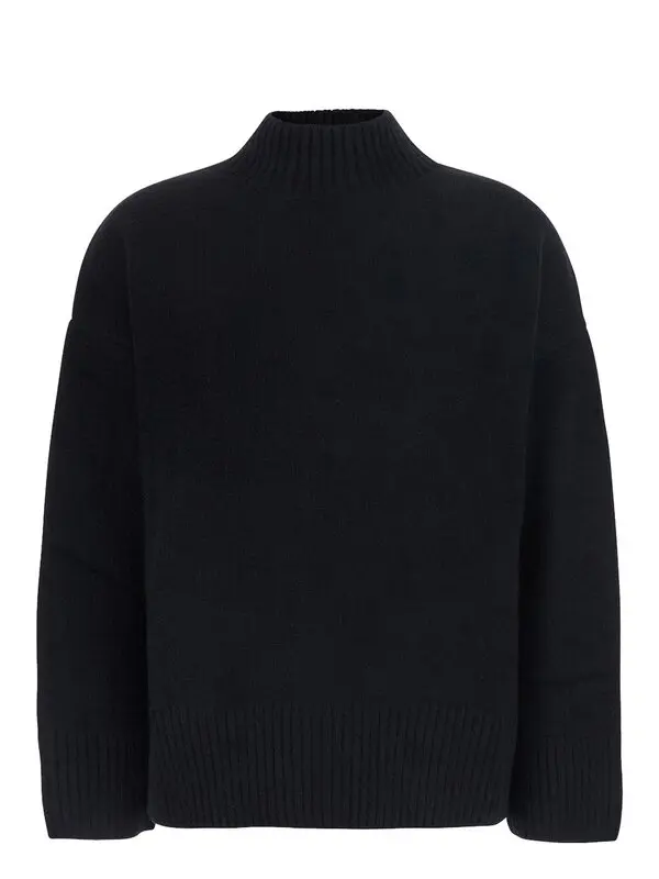 LEPLAIN Cashmere Turtleneck Pullover Sweater - Black