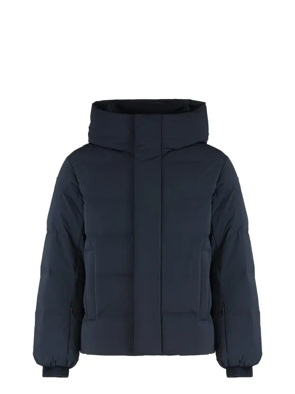 Fusalp Atila Hooded Short Down Jacket With Elastic Cuffs - Blue