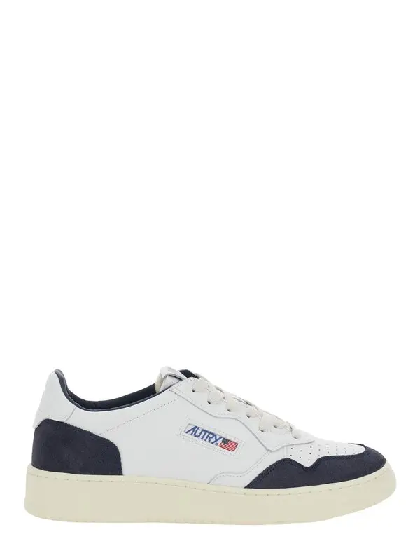 AUTRY Medalist Low Top Sneaker With Logo Patch - Blu