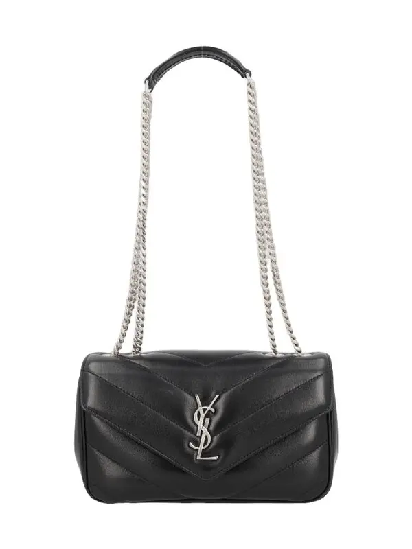 Saint Laurent Loulou Small Quilted Lambskin Mini Shoulder Bag - Black