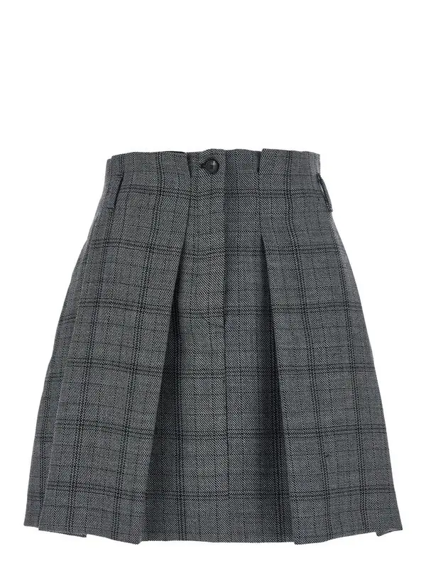 TELA Gaby Straight-hem Skirt With Side Pockets - Grey
